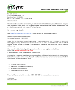 InSync Information - The Cole Center